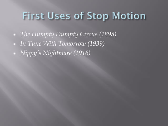 Stop Motion Animation | PPT