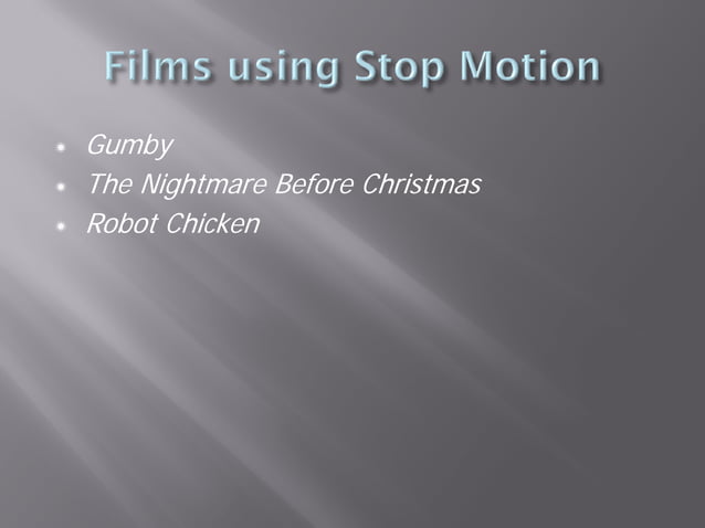 Stop Motion Animation | PPT