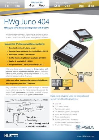 HWg-Juno 404 - Datasheet | PDF