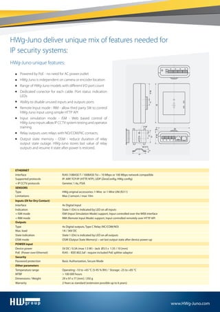 HWg-Juno 404 - Datasheet | PDF