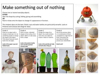 Metamorphosis scheme of work, Something out of nothing | PPTX