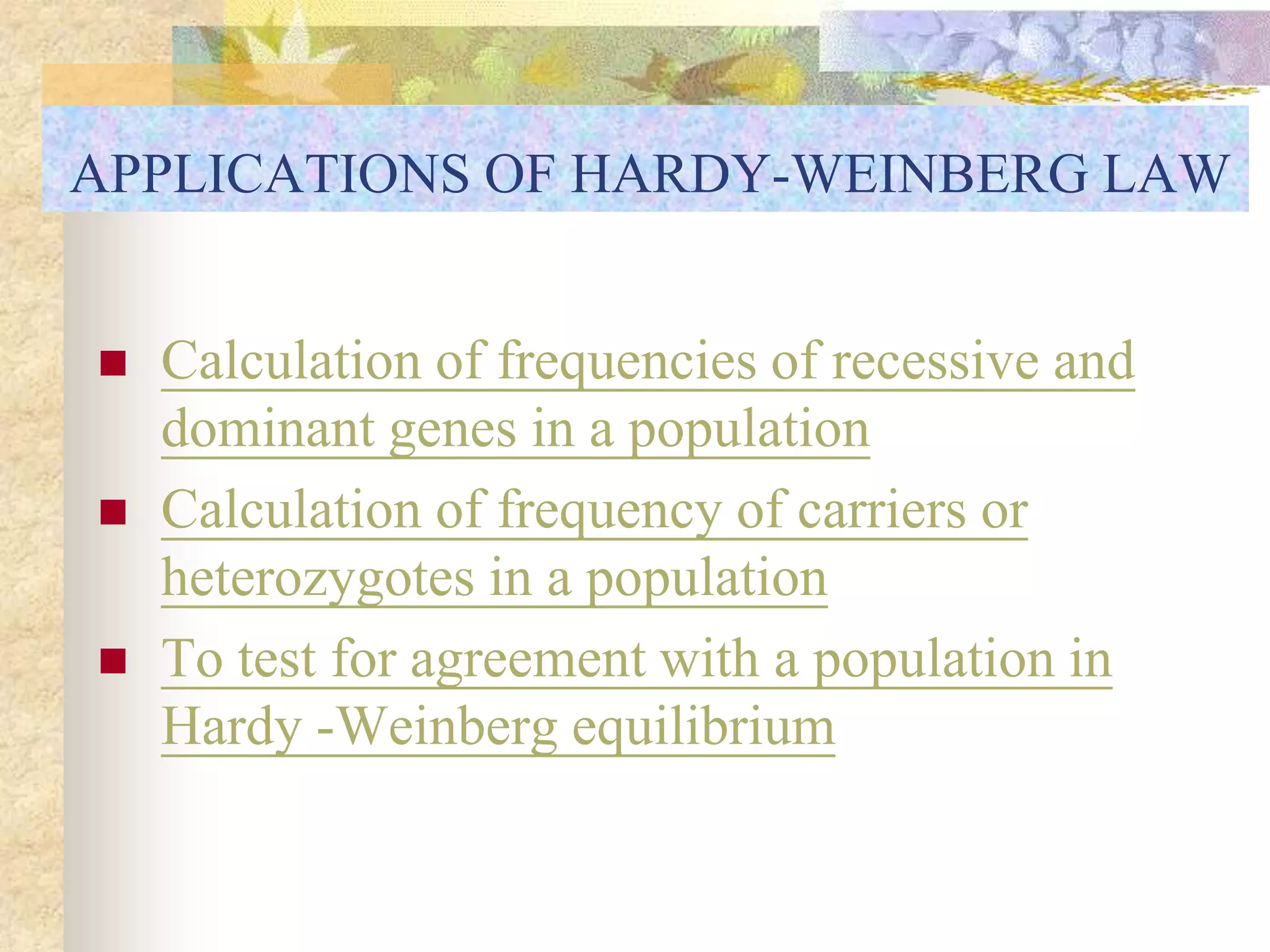 Hardy-Weinberg Law | PPT