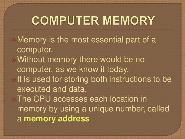 computer memory and memory module
