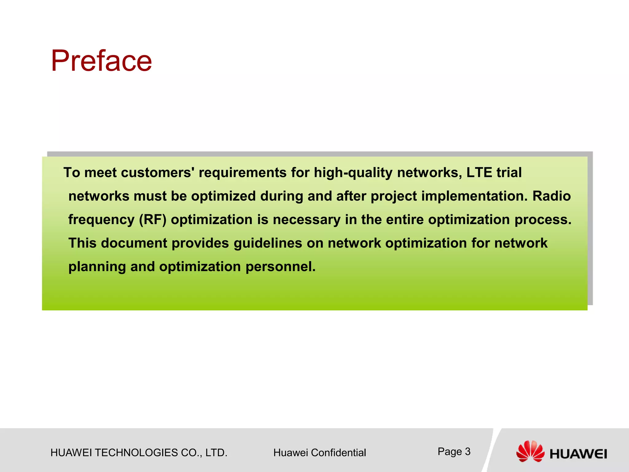 Hw lte rf-optimization-guide | PDF