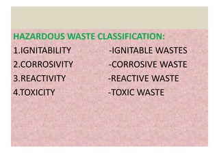 HAZARDOUS WASTE MANAGEMENT---PPT | PPTX