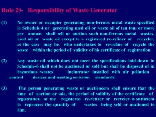 Hazardous waste ( management & handling ) rules, 1989 | PPT