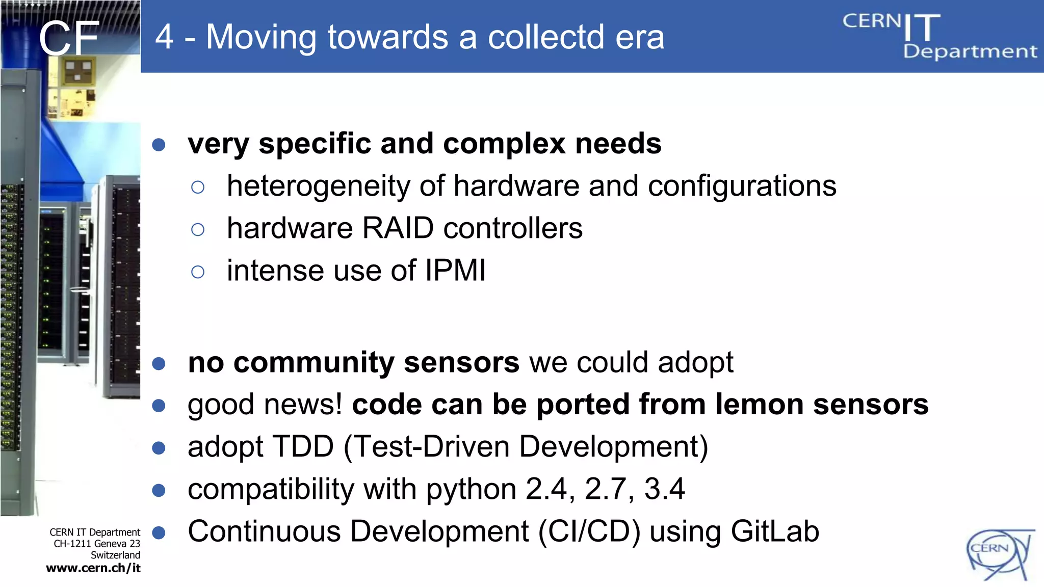 Hardware monitoring with collectd at CERN | PDF