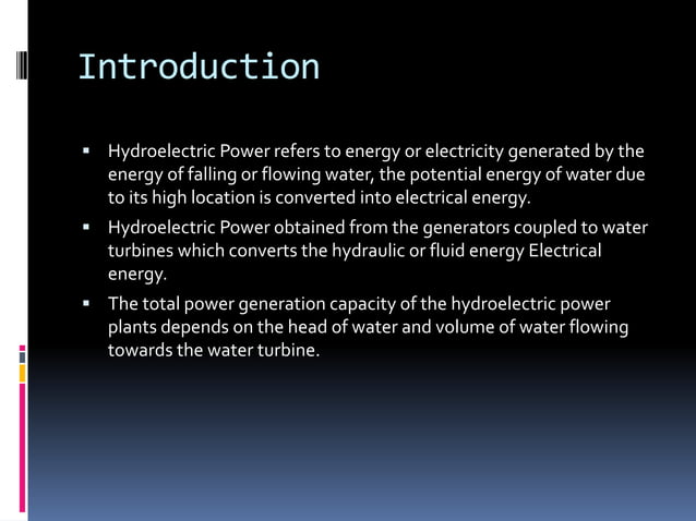HYDRO-ELECTRIC POWER PLANT | PPTX | Power and Energy Industry | Industries