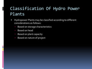HYDRO-ELECTRIC POWER PLANT | PPTX