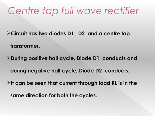 Half wave Rectifier & Full wave Rectifier with their descriptions. | PPT | Home Appliances ...