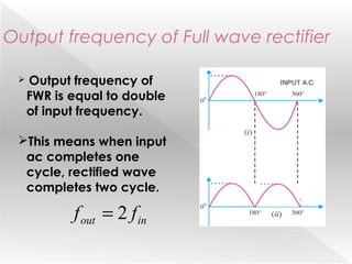 Half wave Rectifier & Full wave Rectifier with their descriptions. | PPT