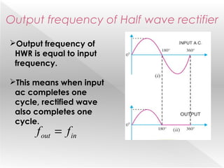 Half wave Rectifier & Full wave Rectifier with their descriptions. | PPT
