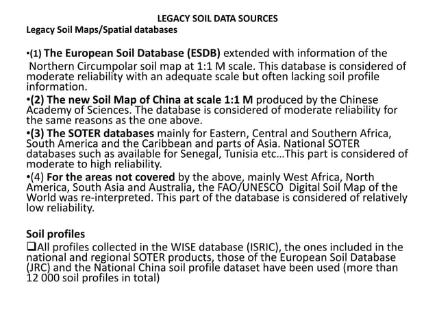 The Harmonized World Soil Database (HWSD), A Global Soil Information ...