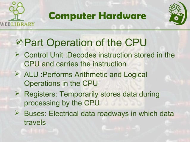 Presentation about computer hardware | PPT | Computer Peripherals | Computing