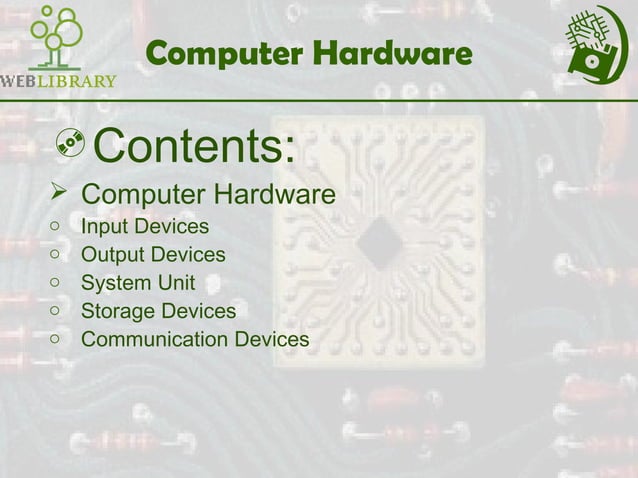 Presentation about computer hardware | PPT | Computer Peripherals | Computing
