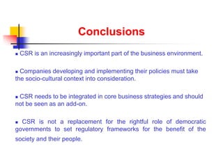 Corporate Social Responsibility presentation - BAF | PPT