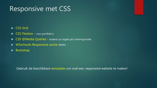 Hwud04 les5 - responsive design | PPT