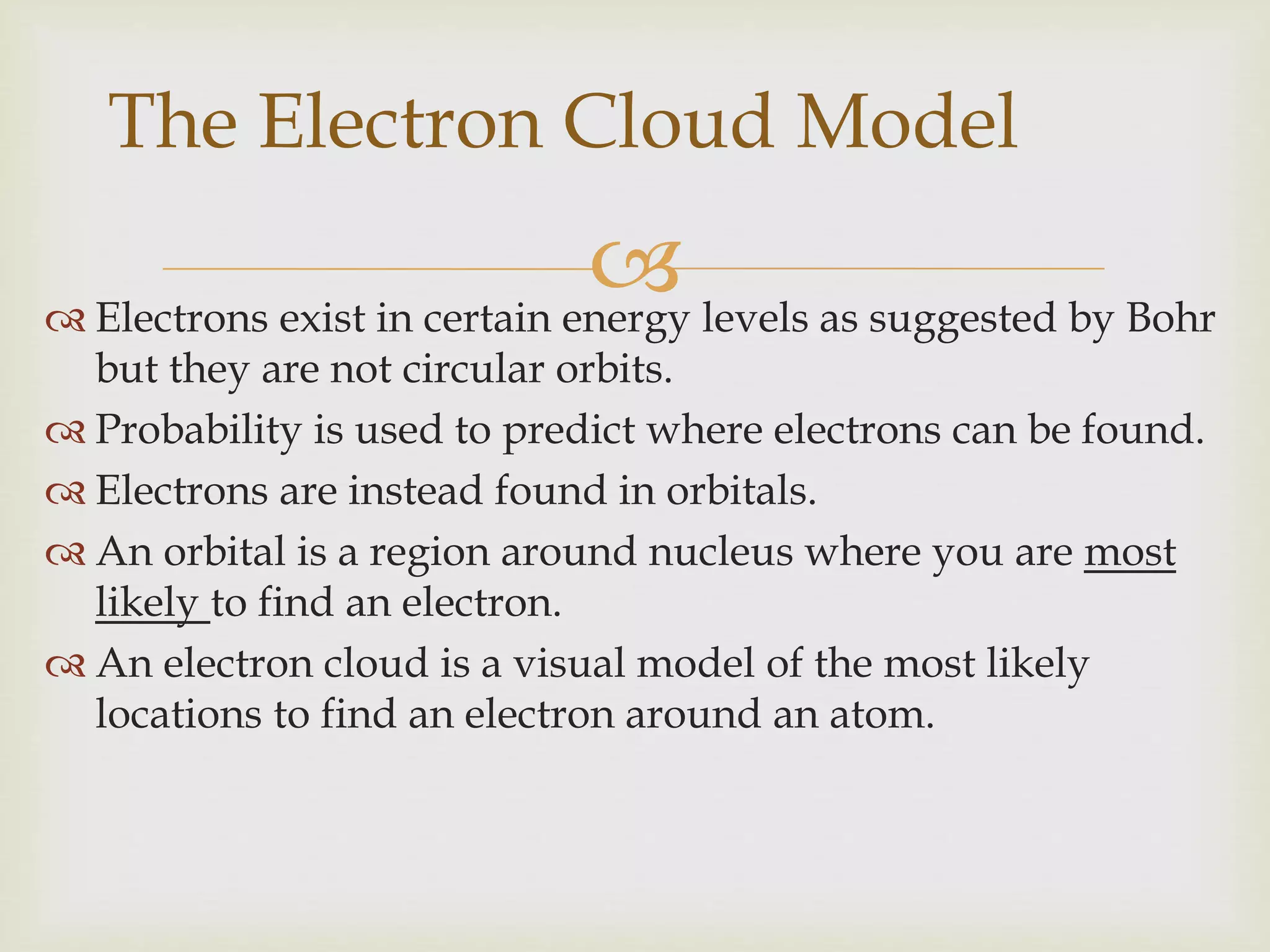 Electron cloud model | PPTX