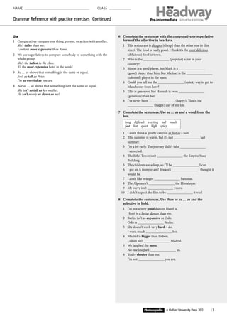 Hwy pre int_grammar_reference | PDF