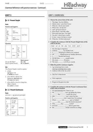Hwy pre int_grammar_reference | PDF