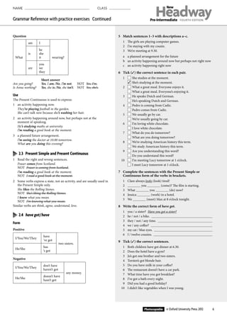 Hwy pre int_grammar_reference | PDF