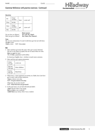 Hwy pre int_grammar_reference | PDF