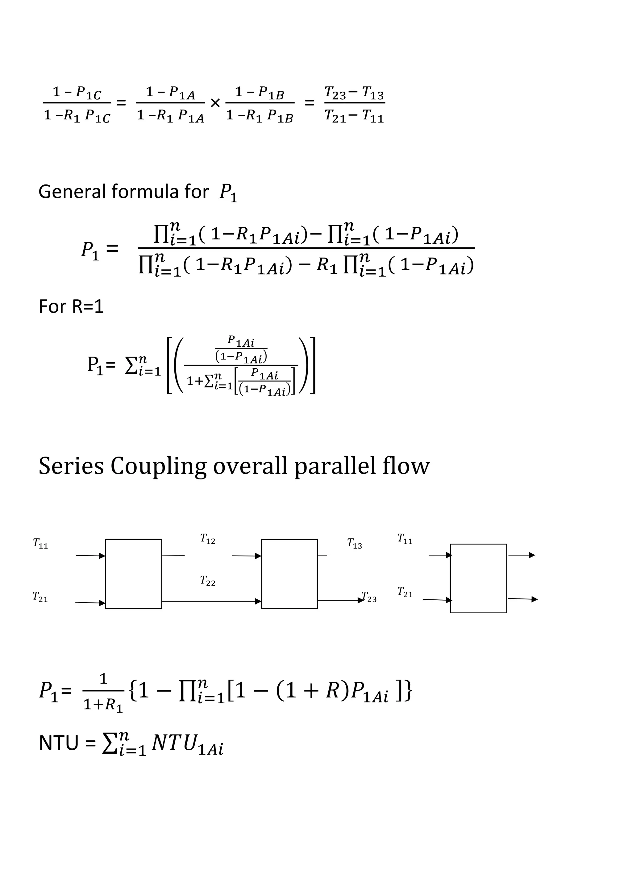 heat exchanger design formula Sheet | PDF