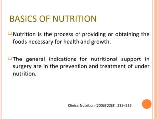 Nutrition in surgery | PPT