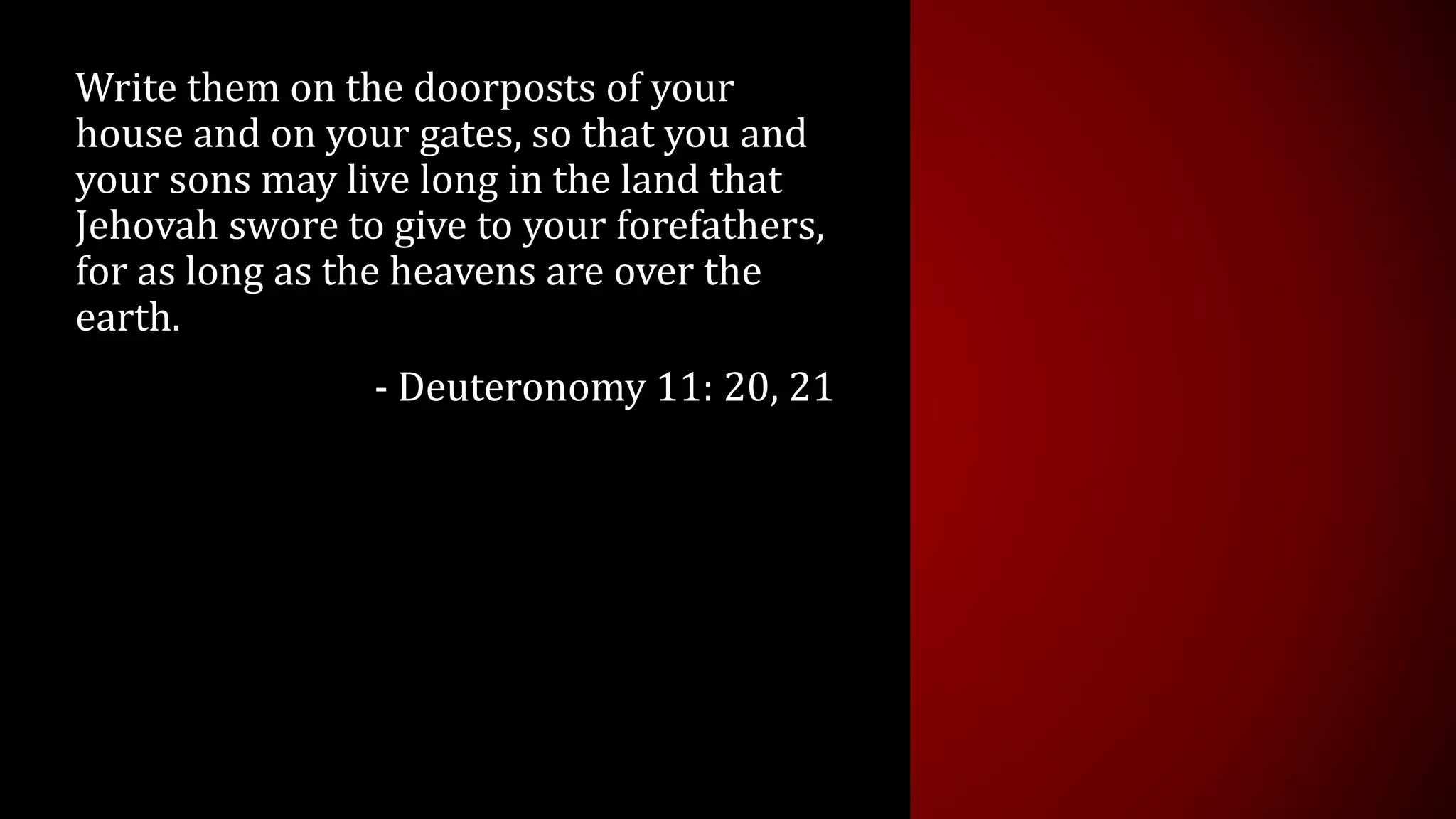 Deuteronomy 11 | PPTX