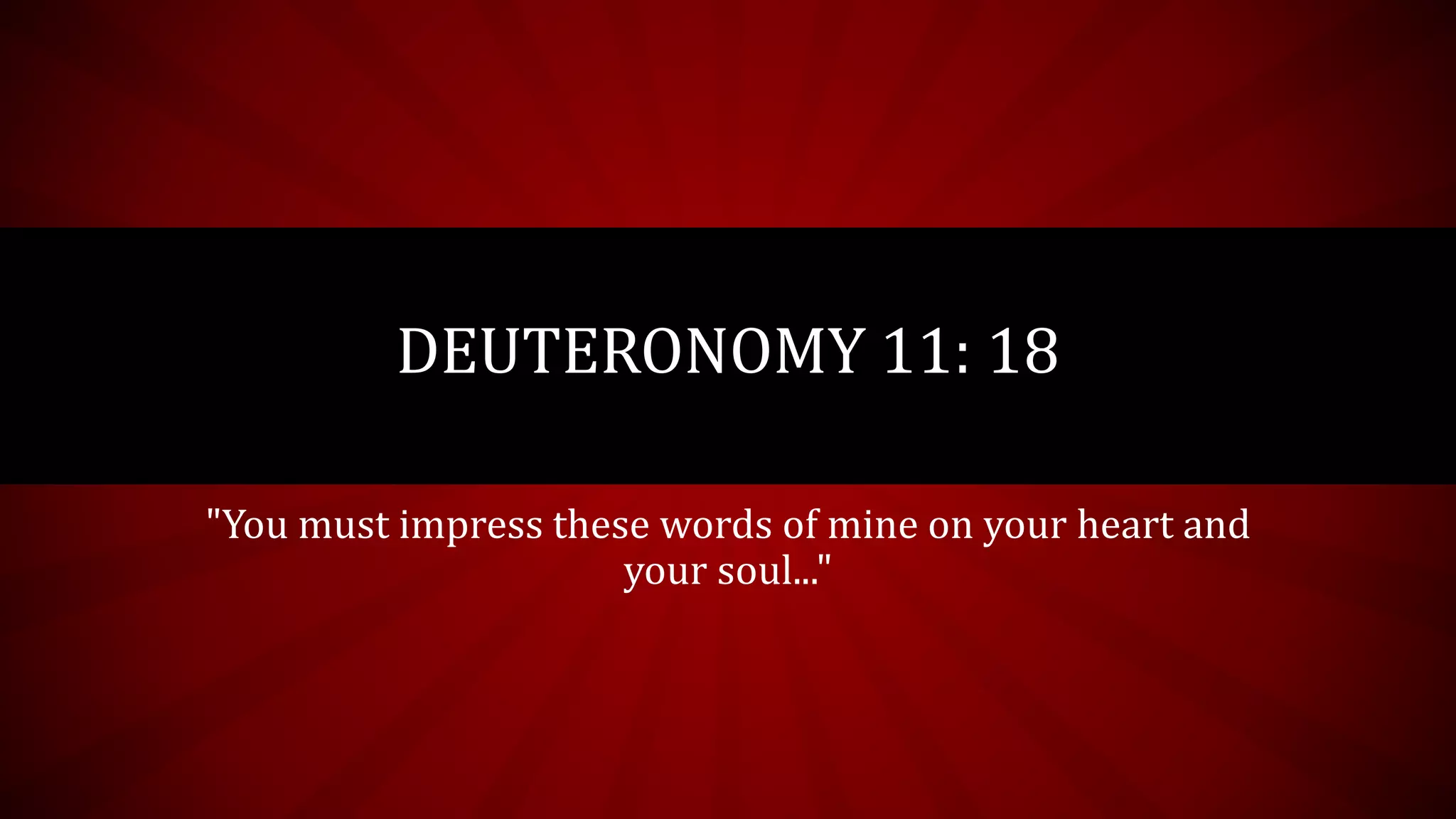 Deuteronomy 11 | PPTX