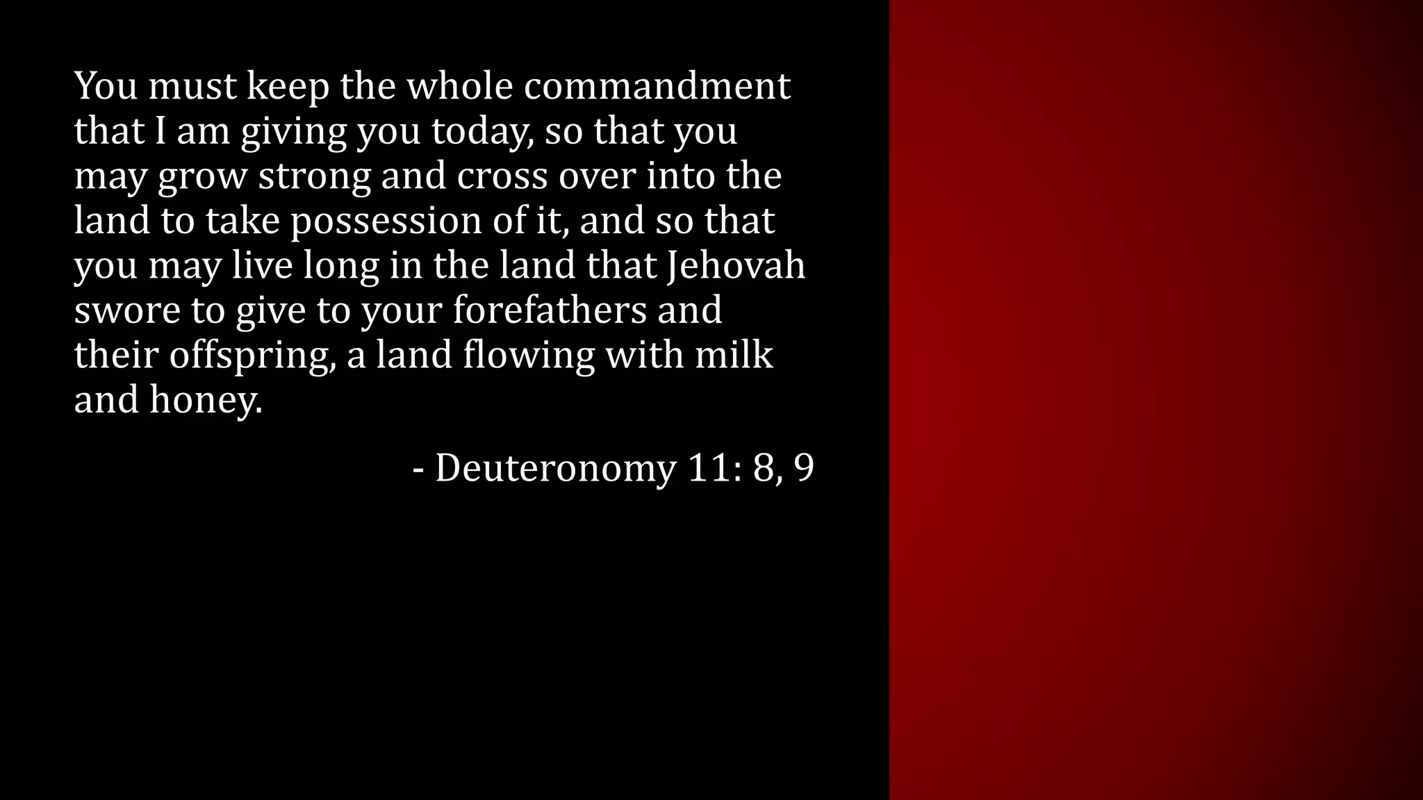 Deuteronomy 11 | PPTX