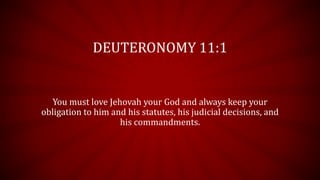 Deuteronomy 11 | PPTX