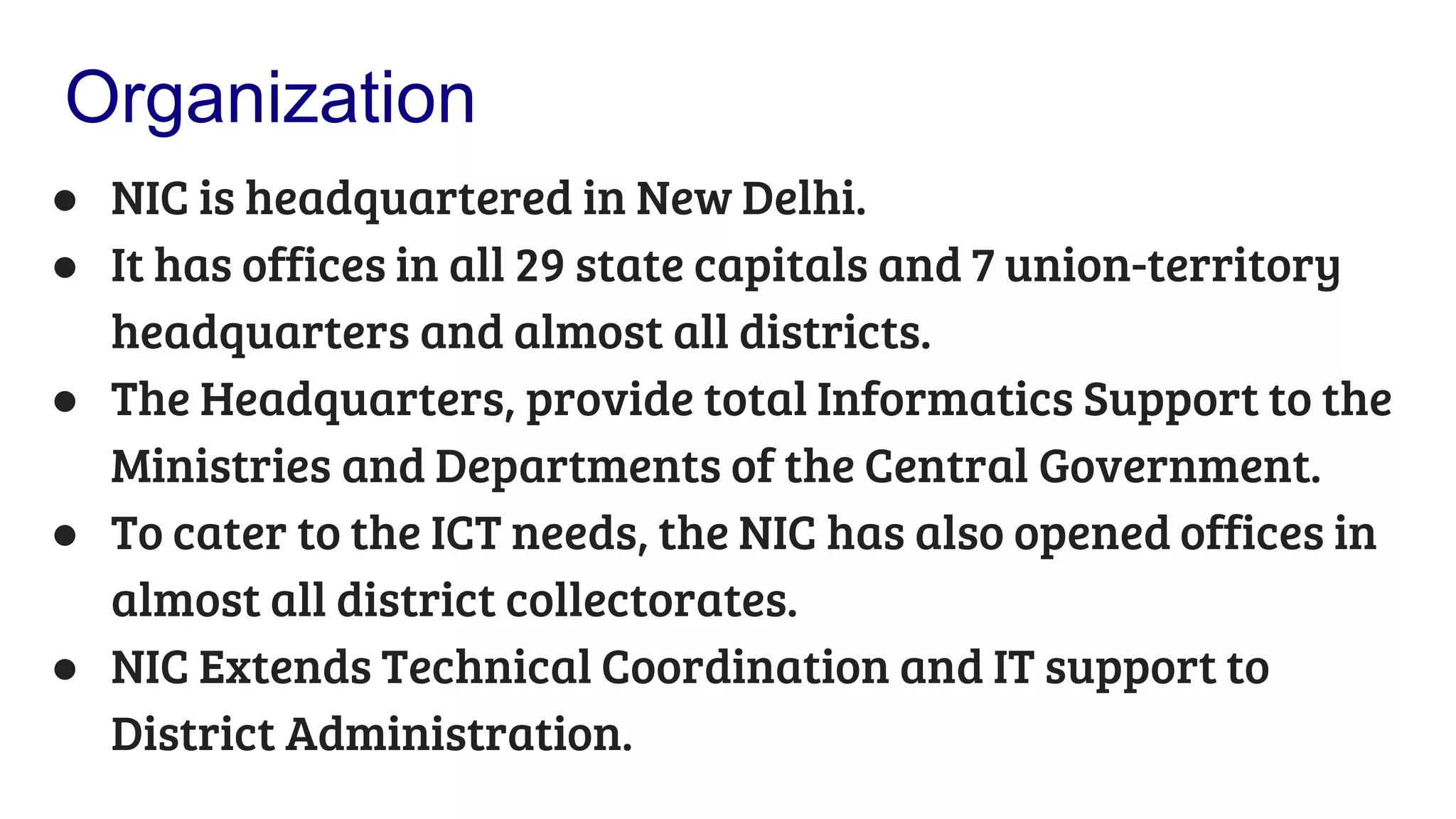 National informatics centre (NIC) | PPTX