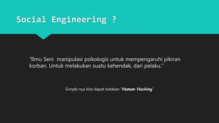 Introduction to Social Engineering | PPTX