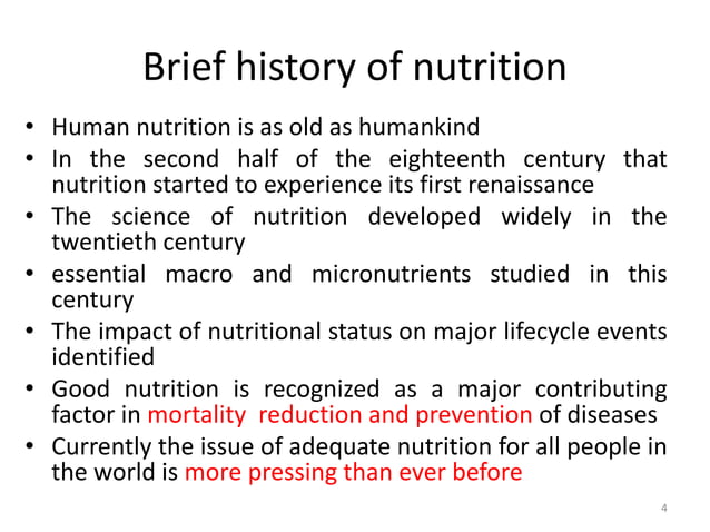 history of human nutrtion.pptx | Nutrition | Healthy Living