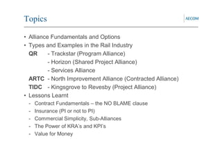 Project Alliances in the Rail Industry by Richard Morwood | PDF