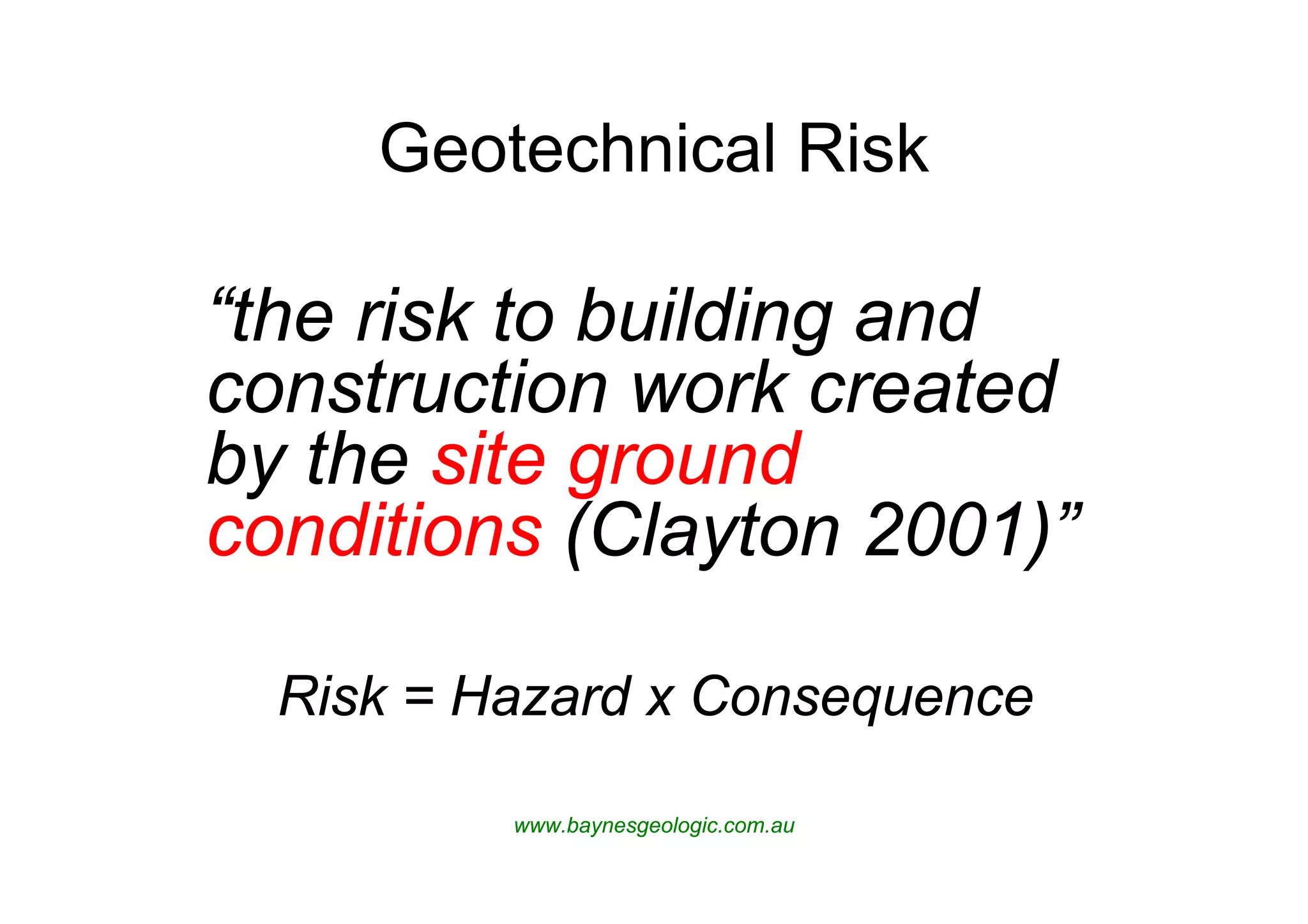 Sources of Geotechnical Risk | PDF