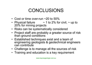 Sources of Geotechnical Risk | PDF
