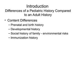 PEDIATRICS PHYSICAL EXAMINATION AND HISTORY TAKING | PPT