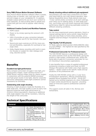 Sony HXR-MC50E | PDF | Free Download