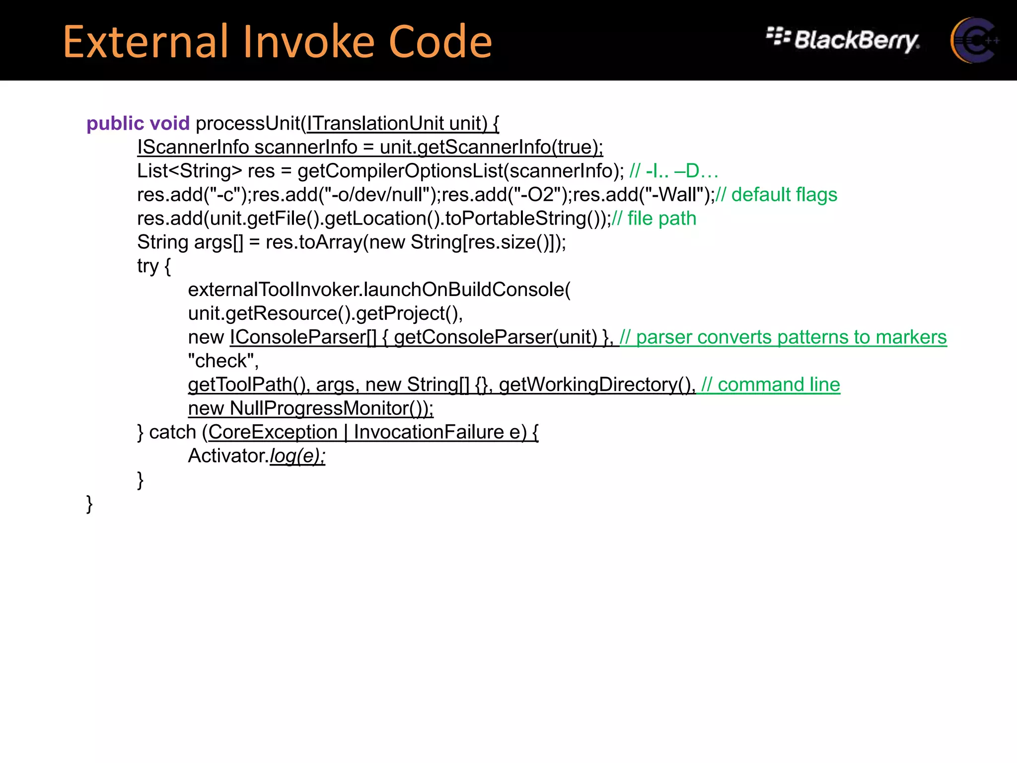 Eclipse Con 2015: Codan - a C/C++ Code Analysis Framework for CDT | PPT