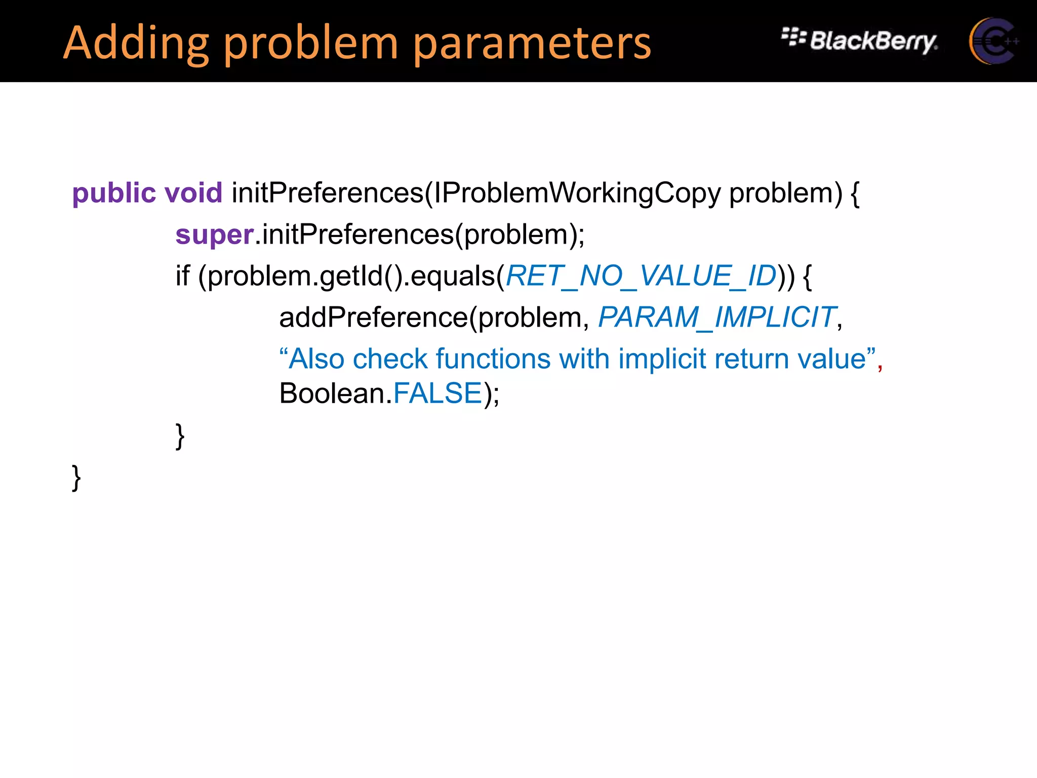 Eclipse Con 2015: Codan - a C/C++ Code Analysis Framework for CDT | PPT