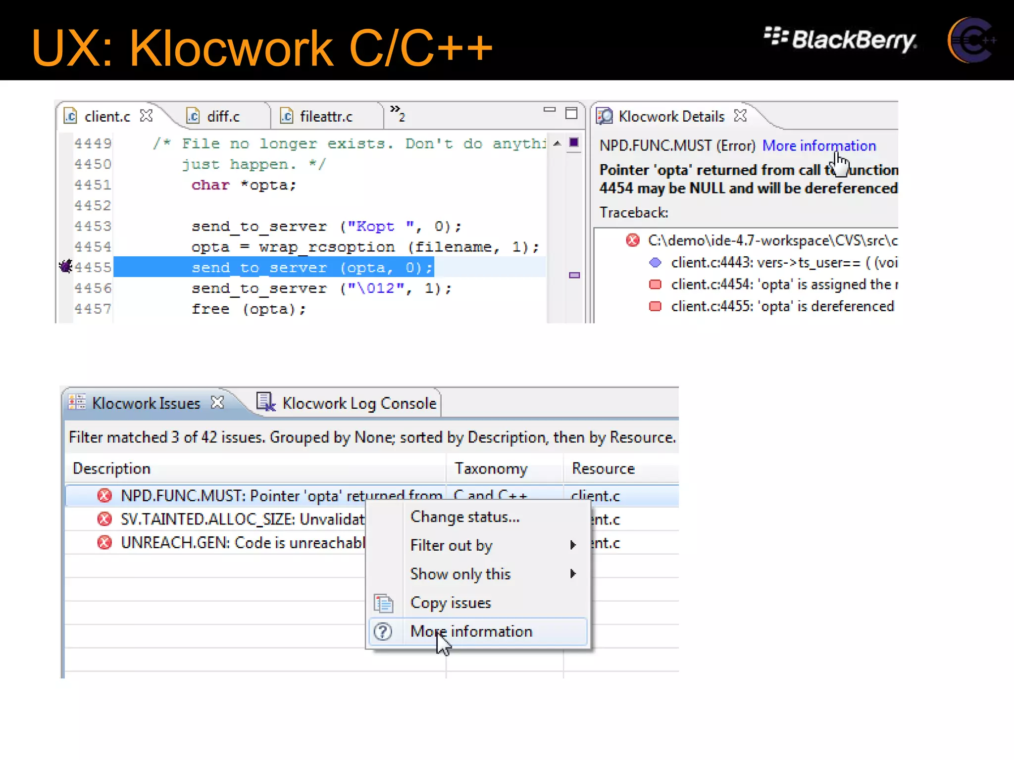 Eclipse Con 2015: Codan - a C/C++ Code Analysis Framework for CDT | PPT