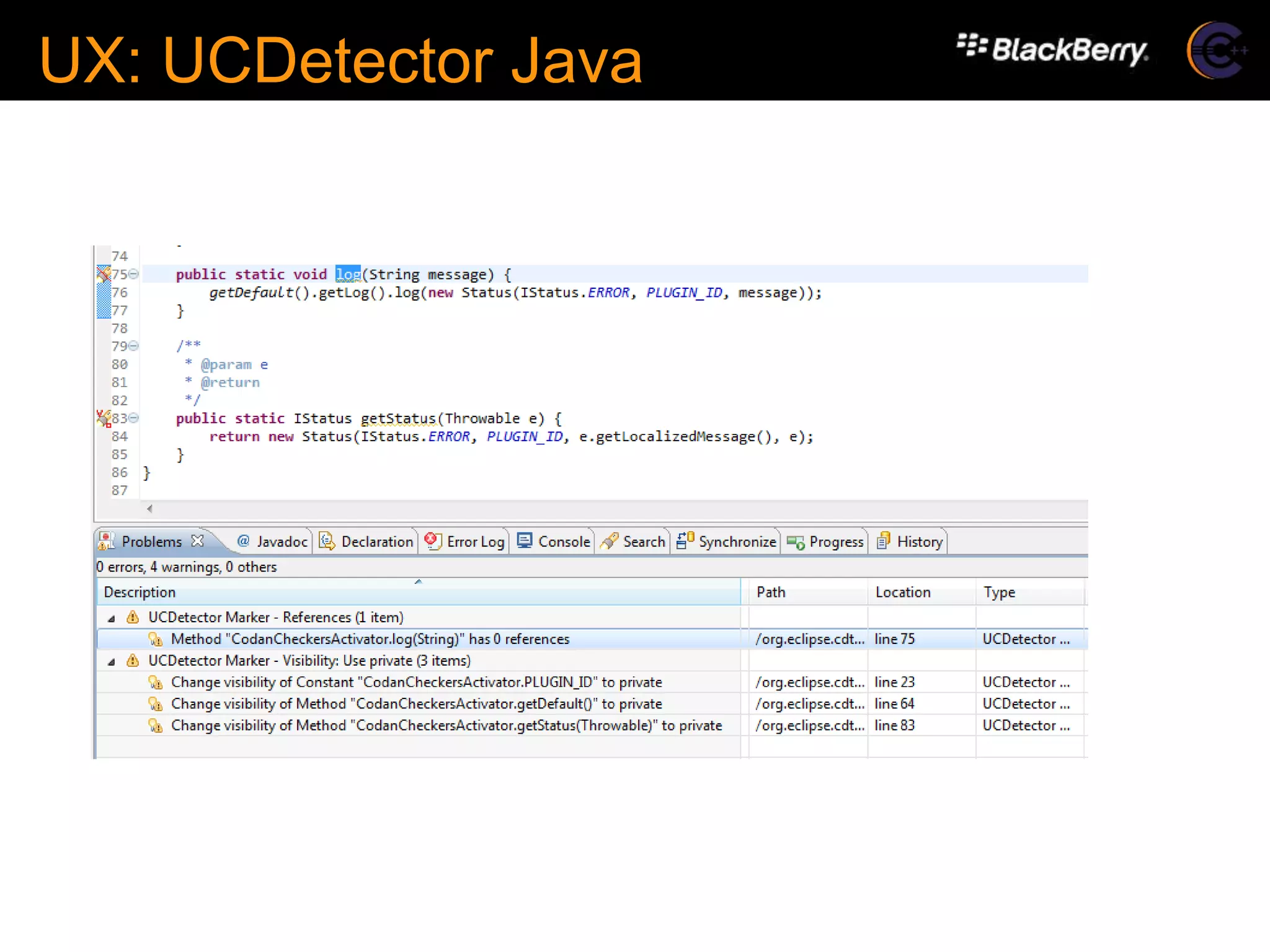 Eclipse Con 2015: Codan - a C/C++ Code Analysis Framework for CDT | PPT