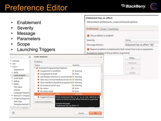 Eclipse Con 2015: Codan - a C/C++ Code Analysis Framework for CDT | PPT