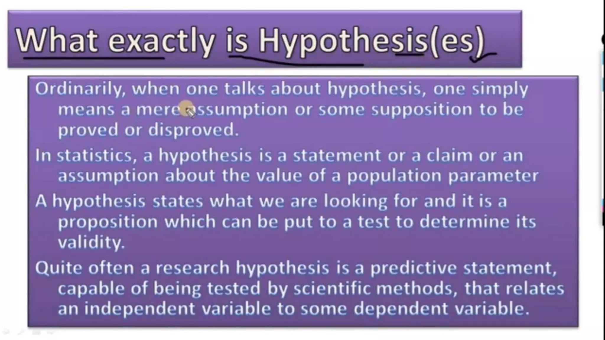 Introduction to Hypothesis | PPTX