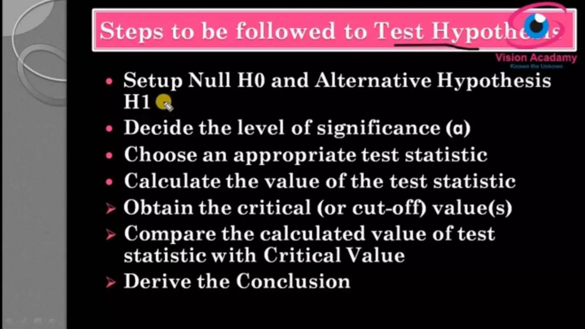 General Procedure of Testing Hypothesis | PPT
