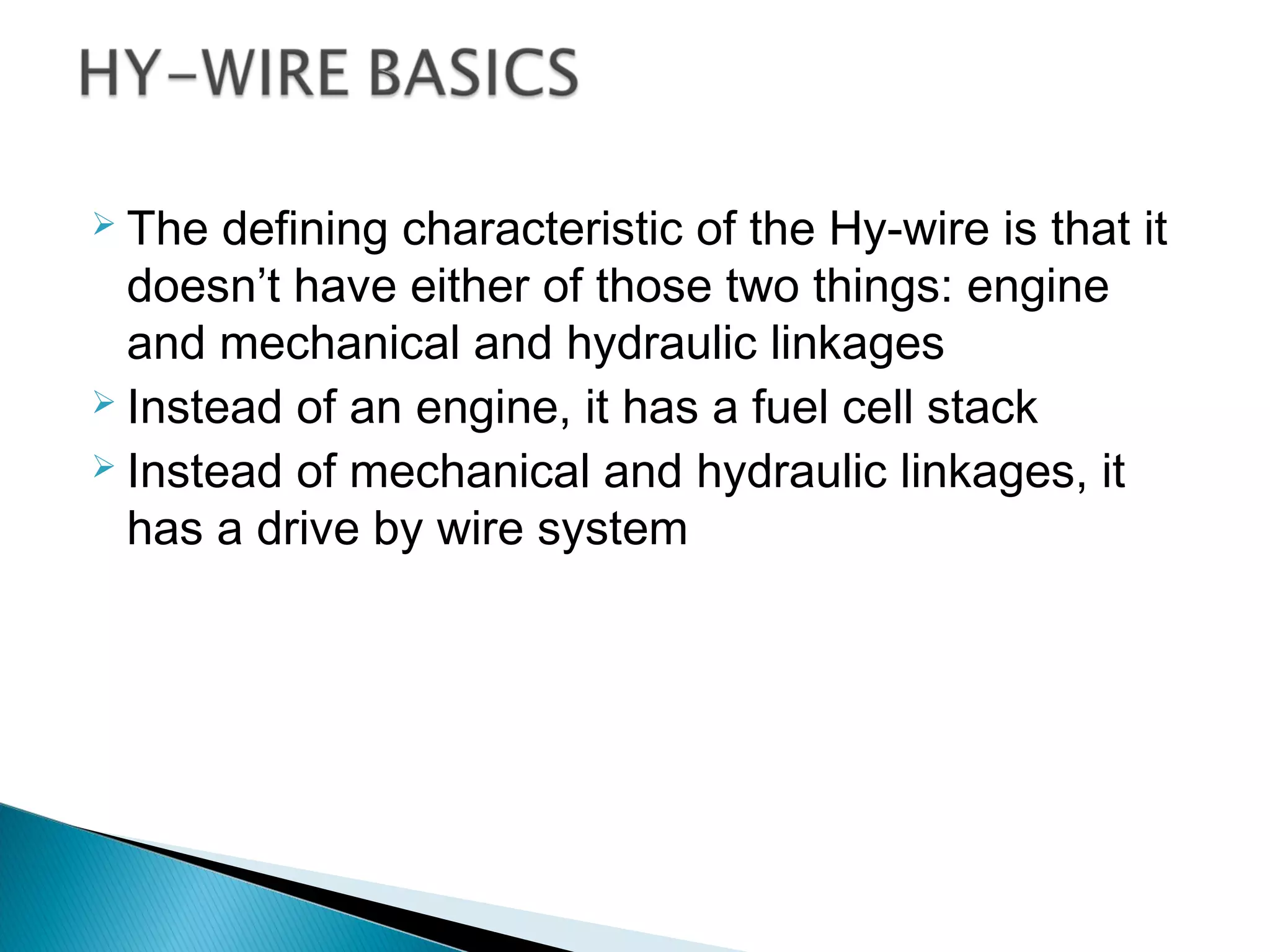 Hy wire technology | PPT
