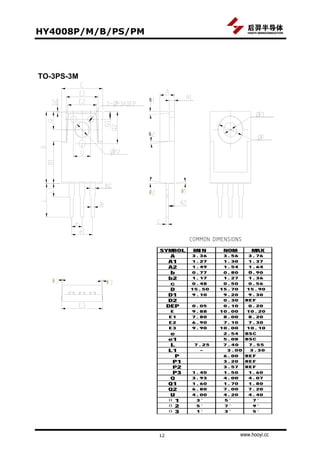 Original N-Channel MOSFET HY4008B HY4008 4008 80V 200A TO-263 New | PDF ...