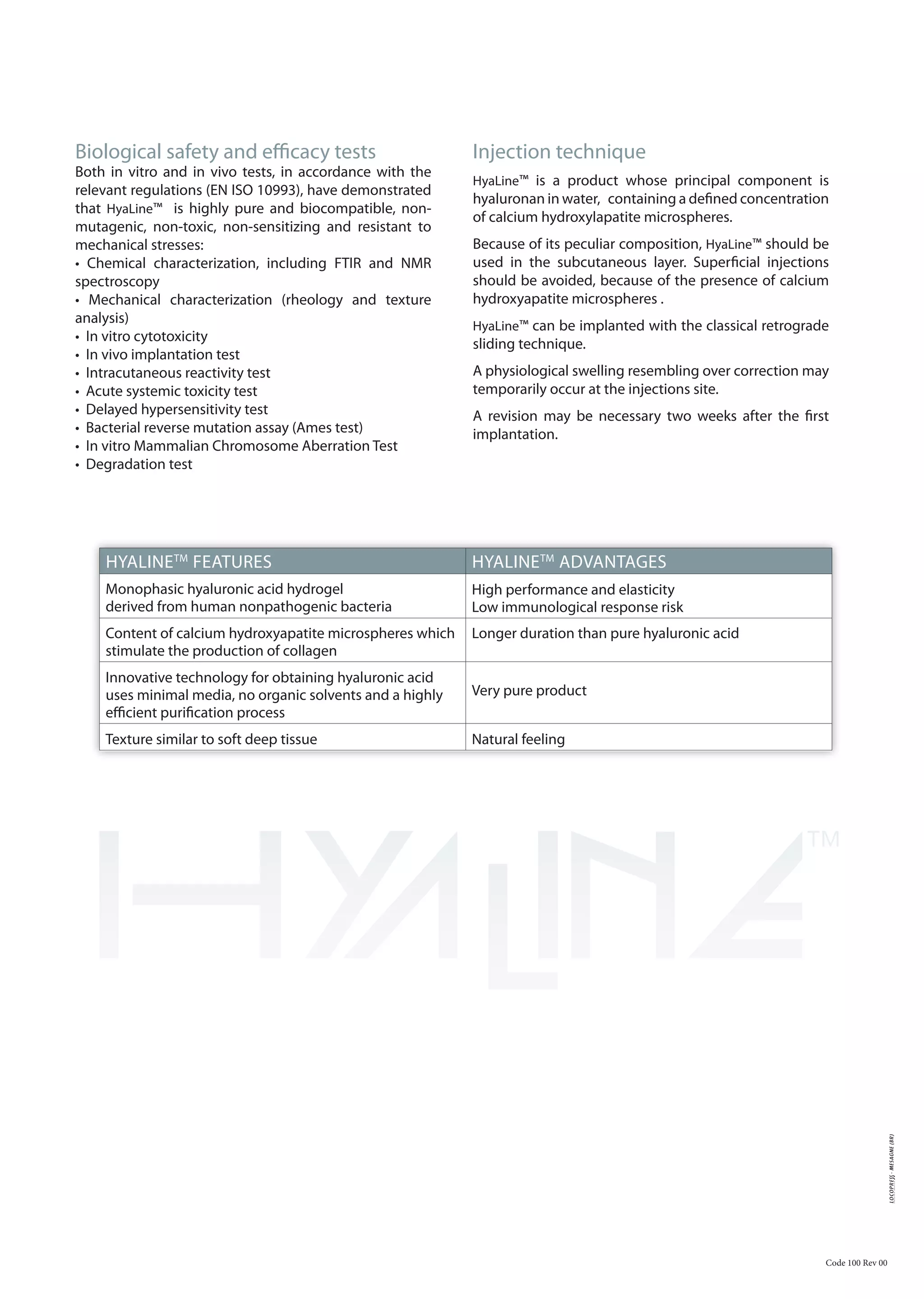 Hyaline - Scientech Corporation Sagl | PDF